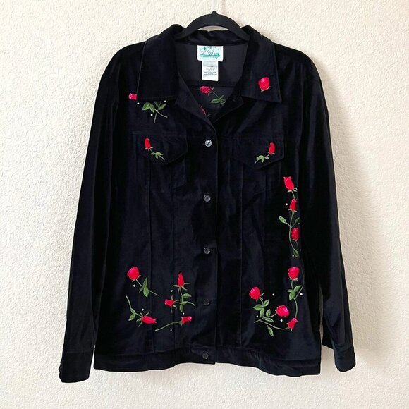 Quacker Factory | Jackets & Coats | Quacker Factory Size L Women Black ...